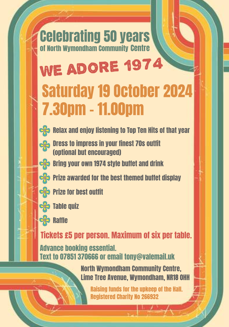 1974 Celebration at North Wymondham Community Centre